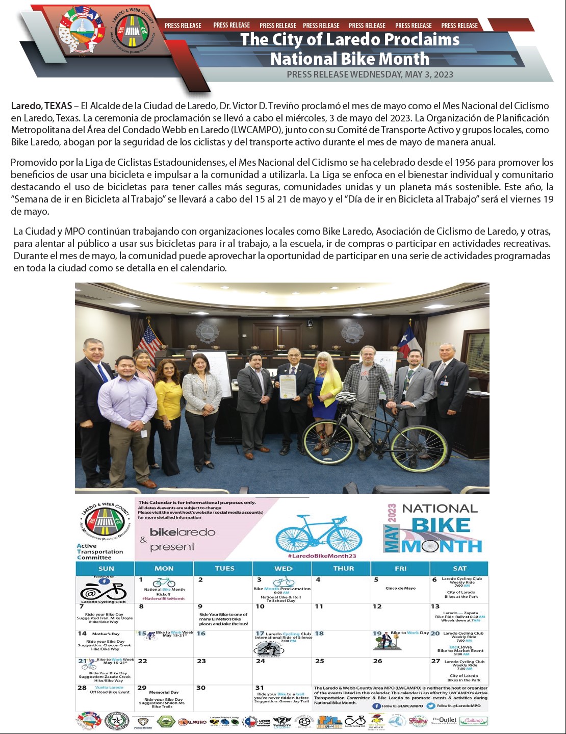 Previous Laredo MPO Newsletters